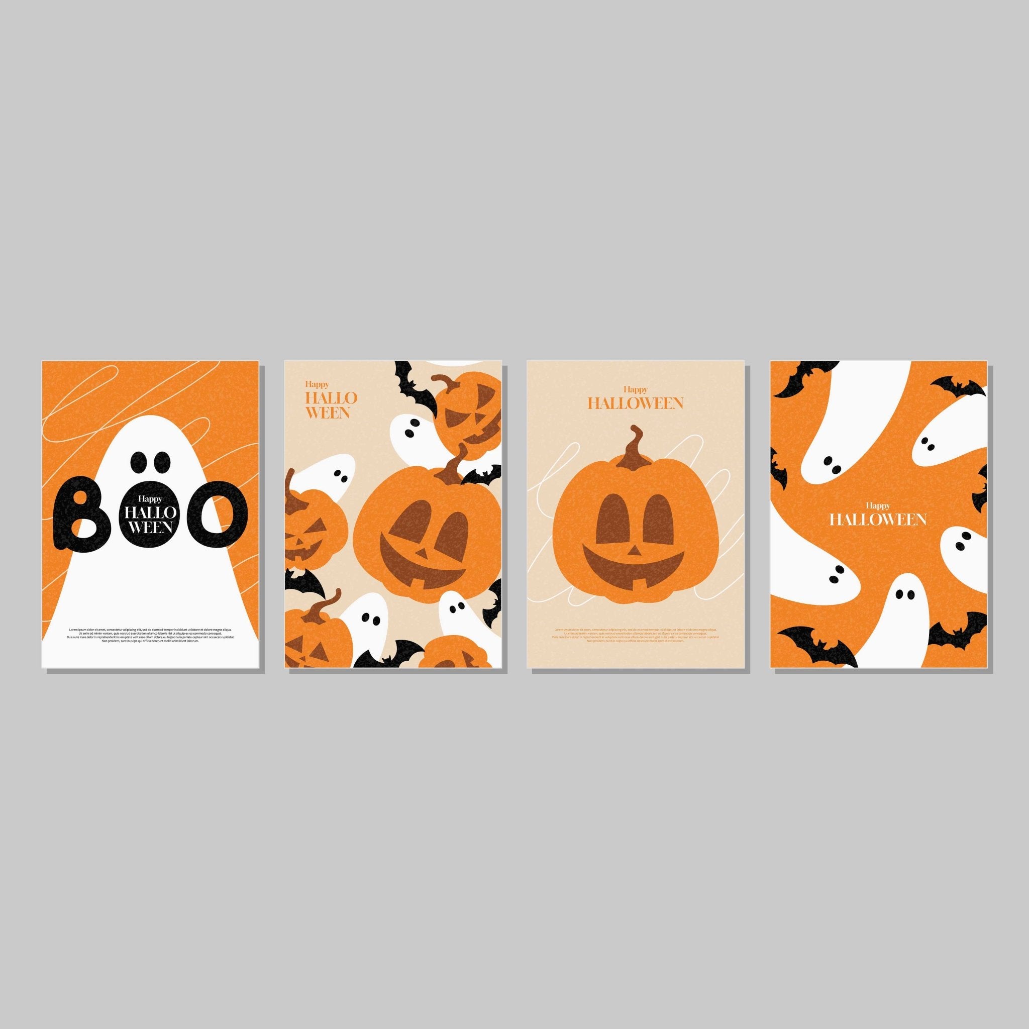 Halloween Poster Wall Art Prints (Set of 4) – New Signs