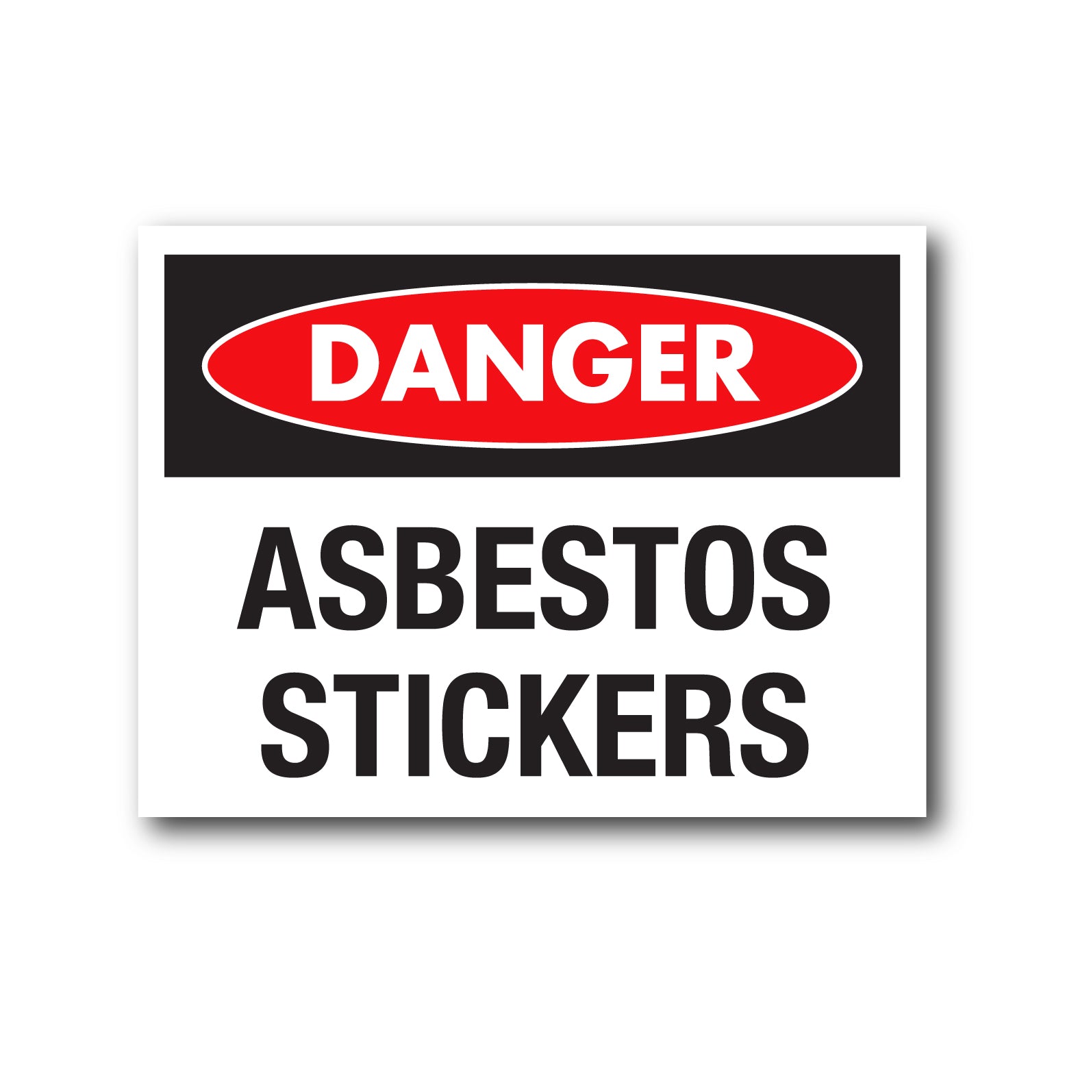 Asbestos Stickers, Warning Labels & Hazard Signs - New Signs