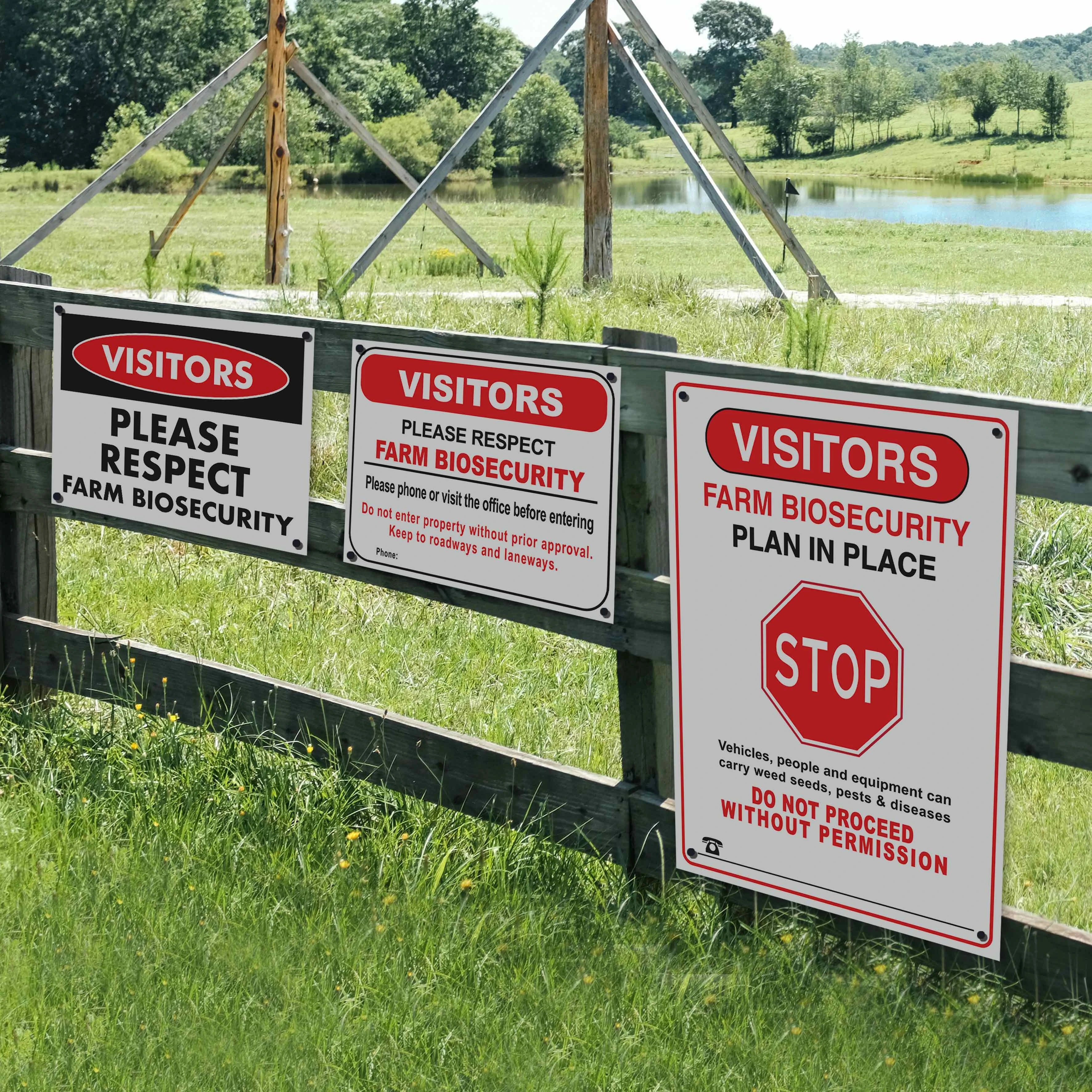 Biosecurity Signs for Farms and Vineyards – New Signs