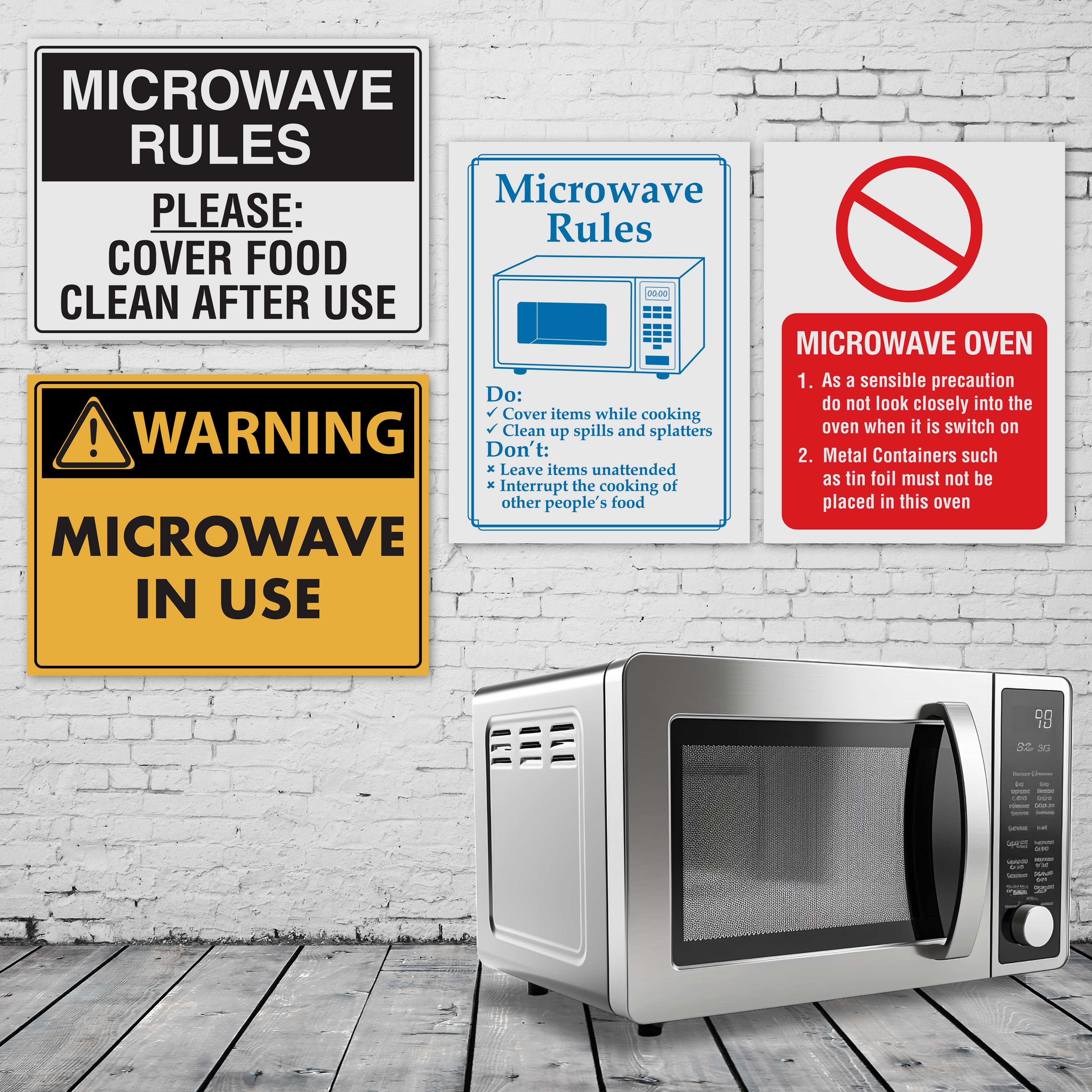 Microwave Oven Safety Signage – New Signs