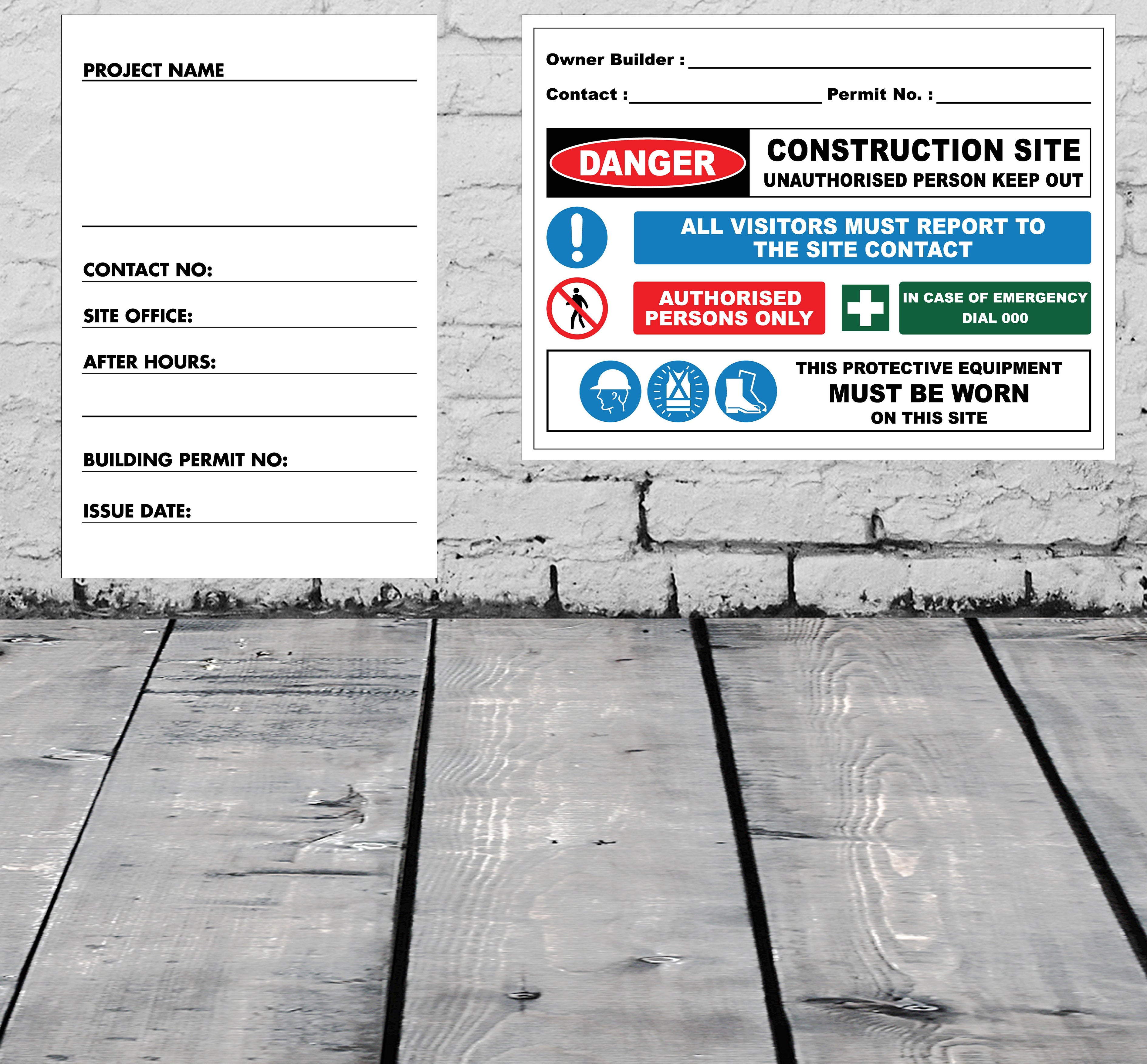 Owner Builder - Construction Site Entry Signs – New Signs