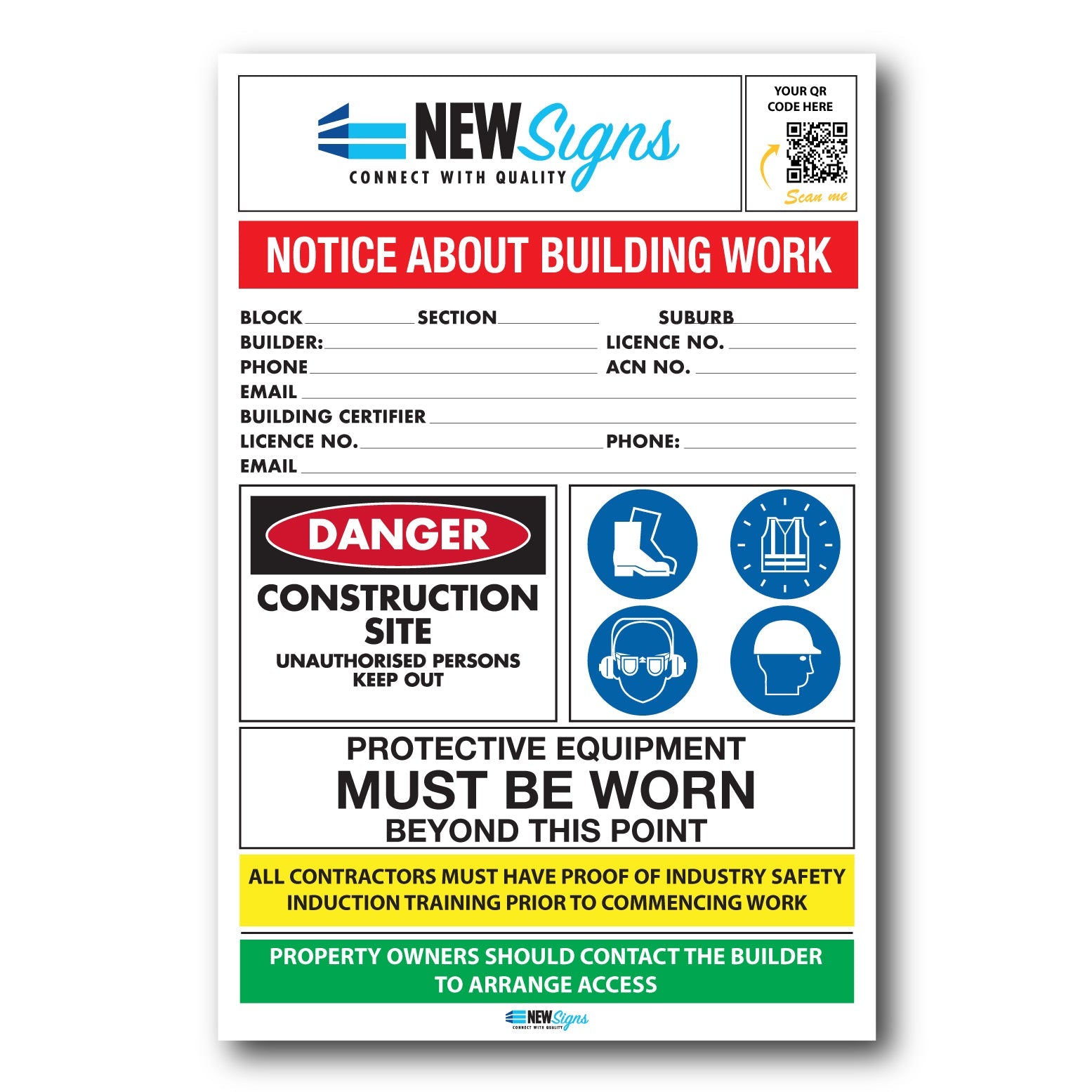 Construction Signs Collection – New Signs