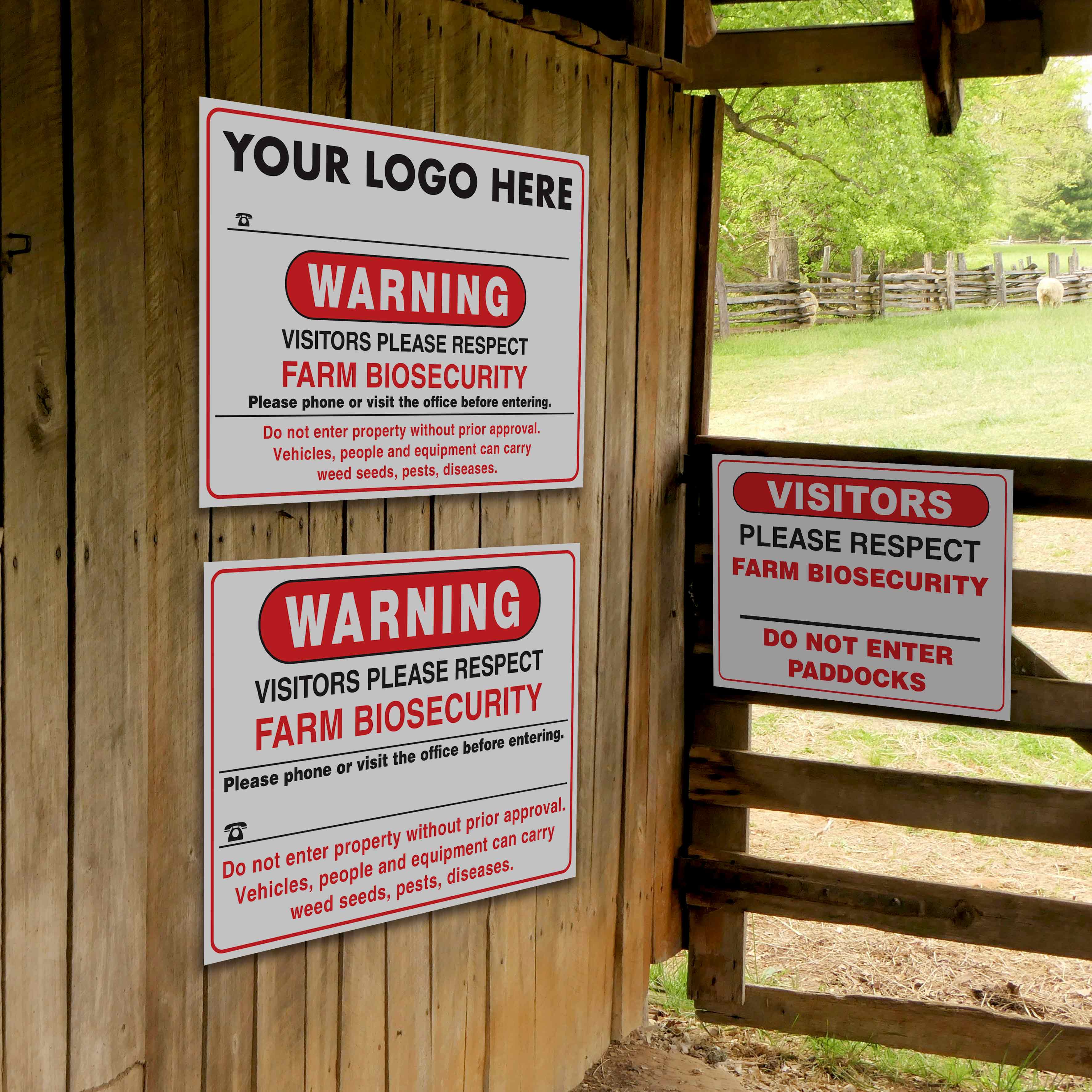 Farm Biosecurity Signs – New Signs
