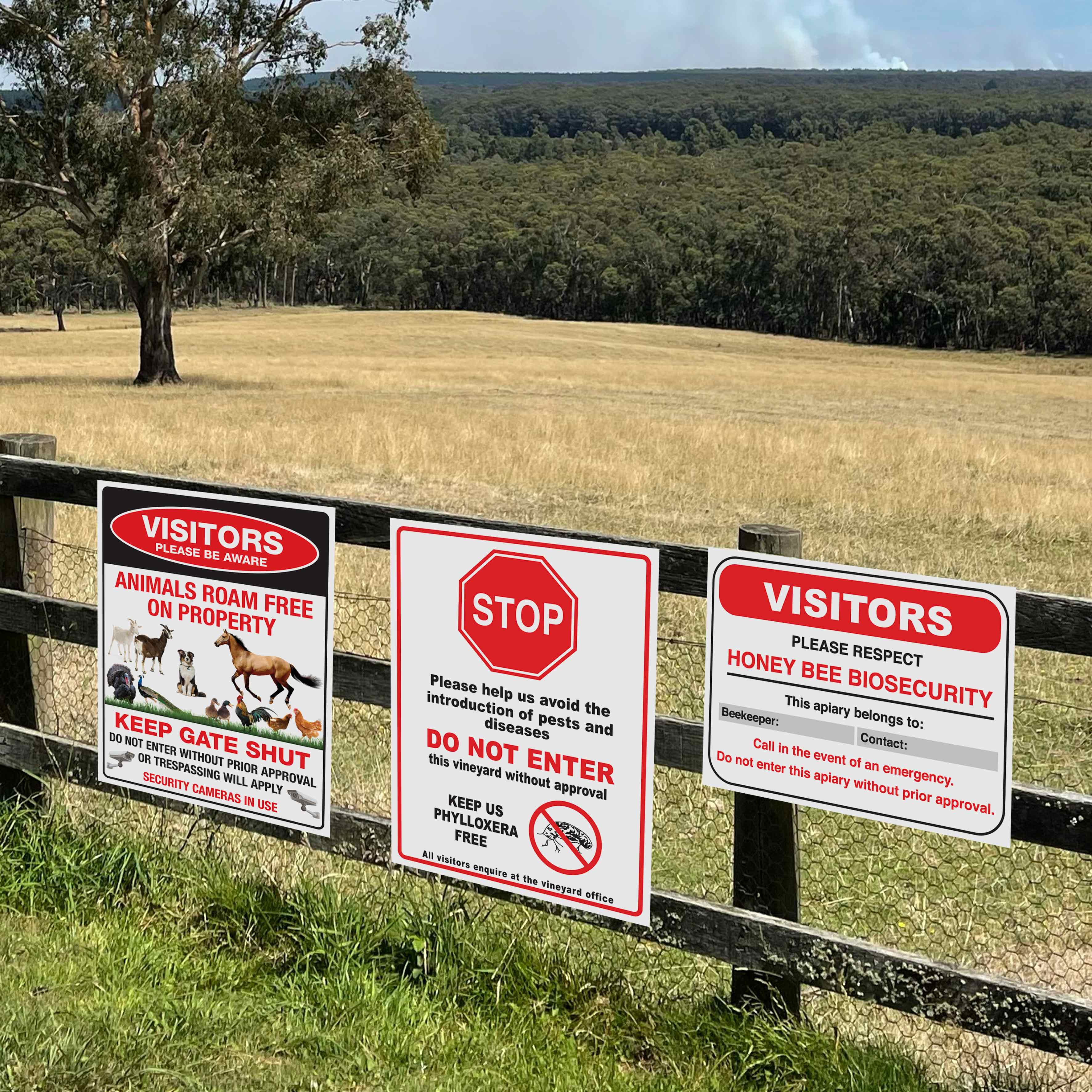 Farm Biosecurity Red Signs – New Signs