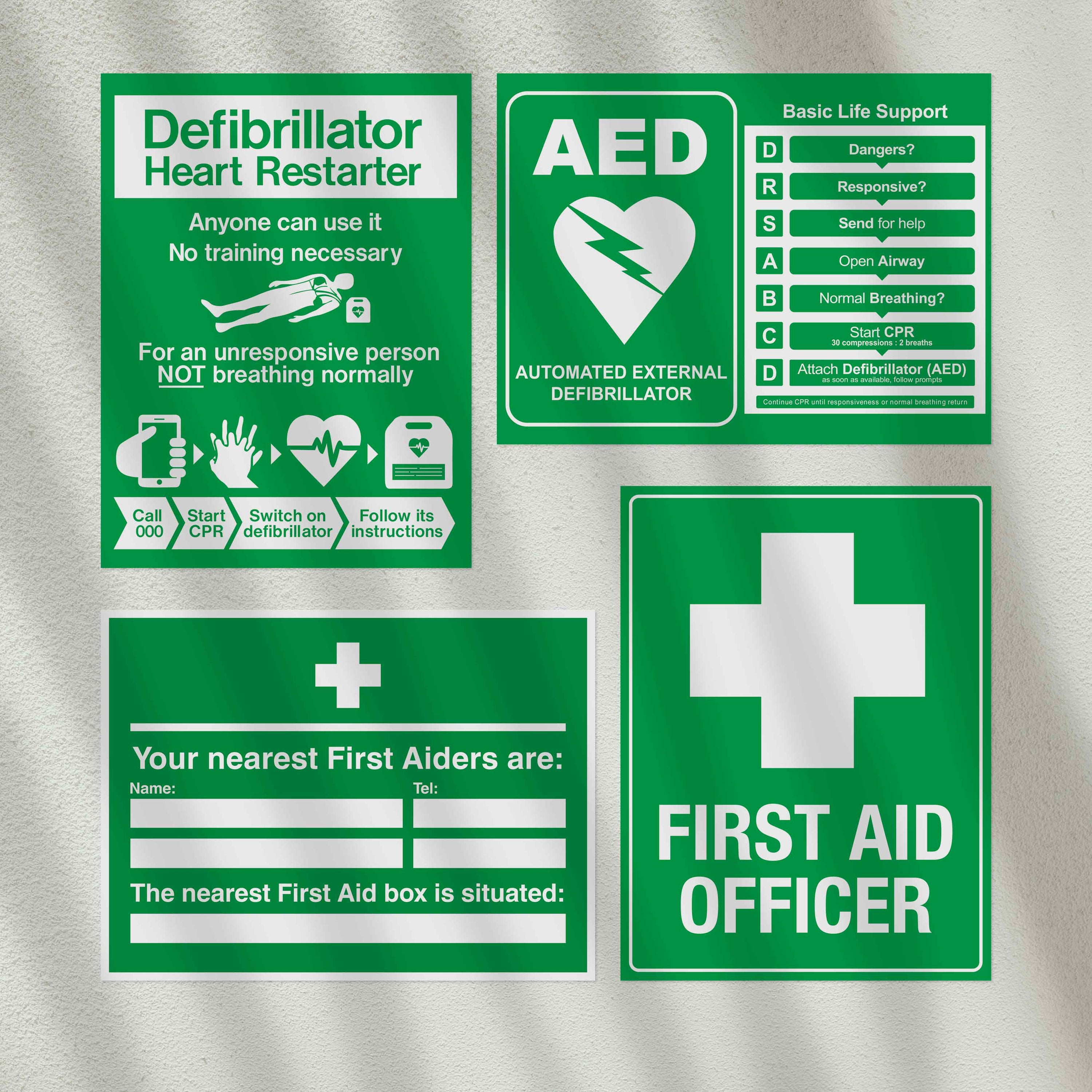 First Aid Signs – New Signs