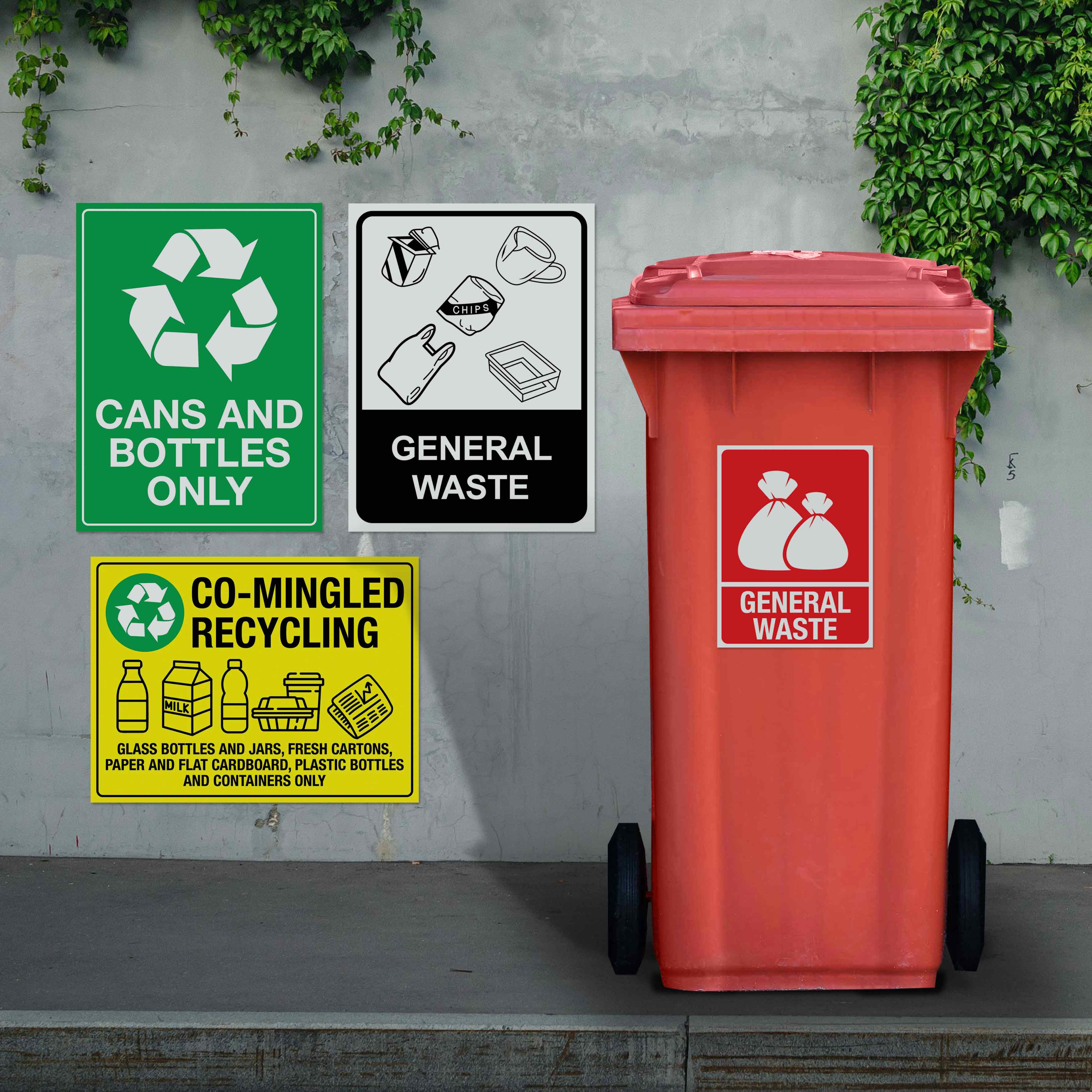Recycling Signs Australia | Recycling Bin Signs – New Signs