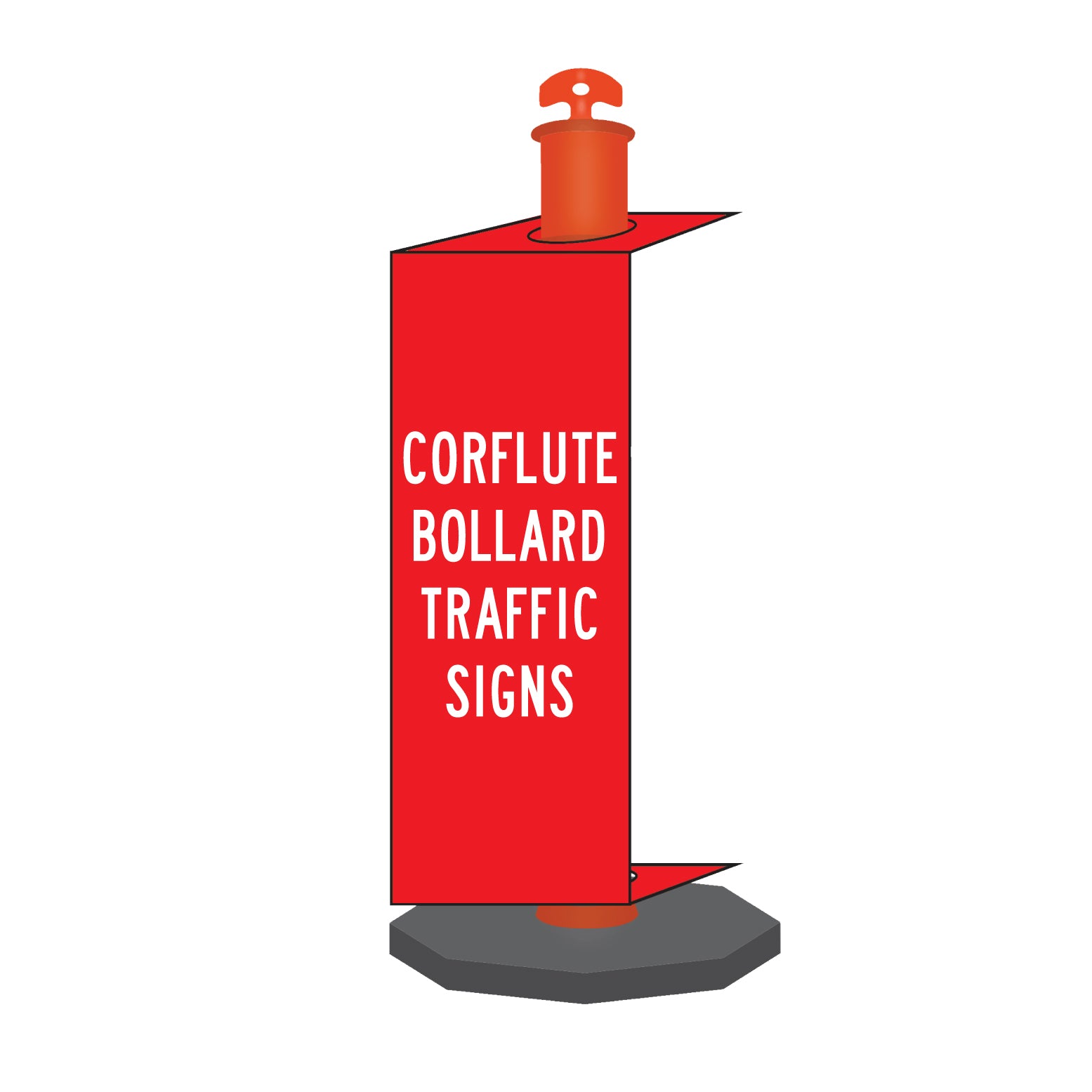 Corflute Bollard Traffic Signs – New Signs