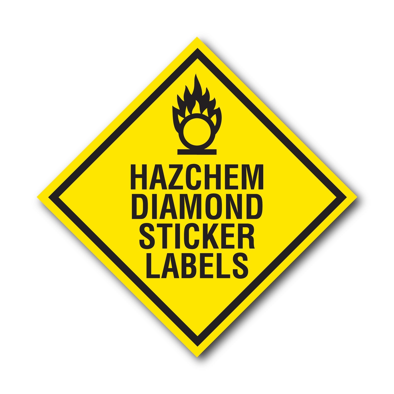 Hazchem Diamond Sticker Labels – New Signs