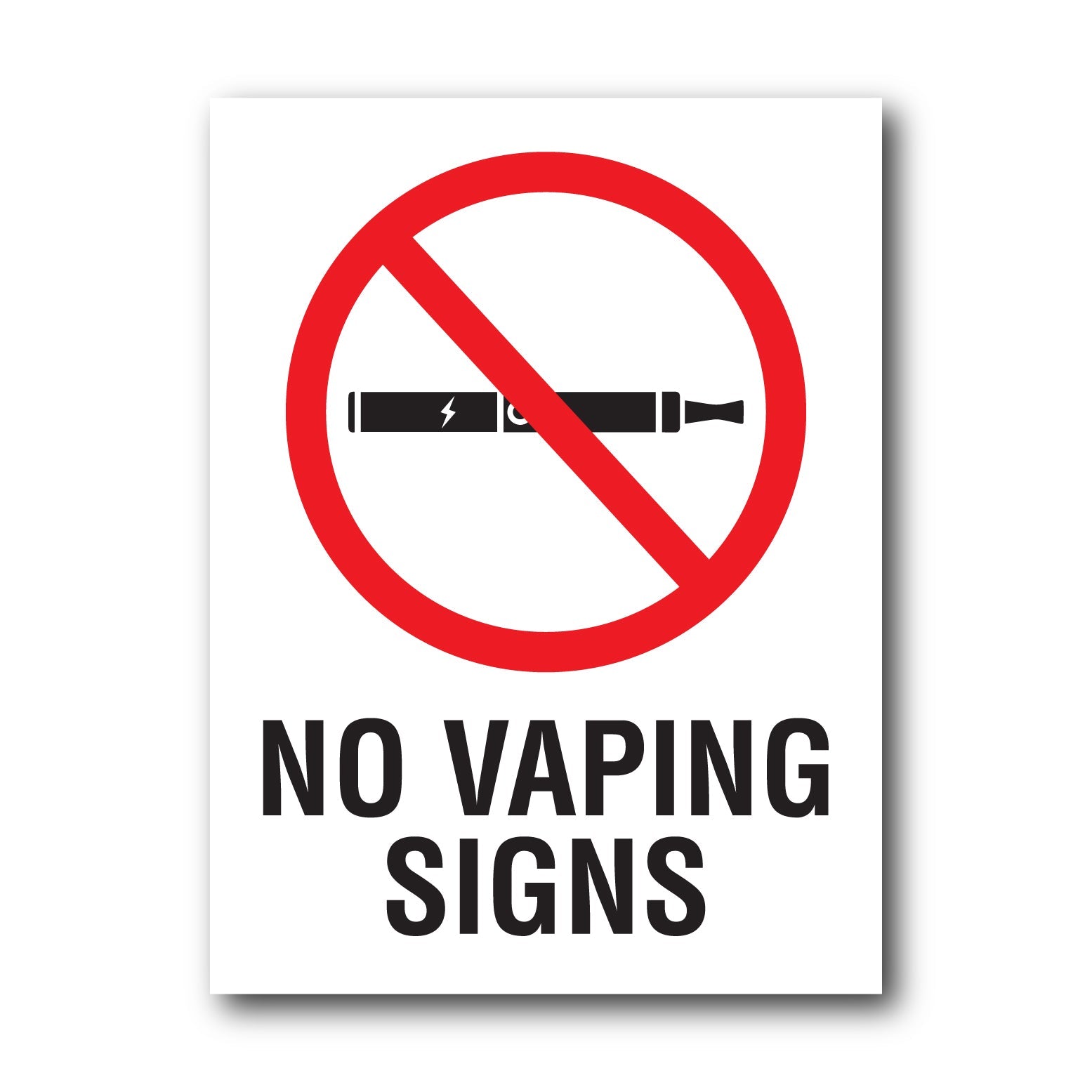 No Smoking or Vaping Signage – New Signs