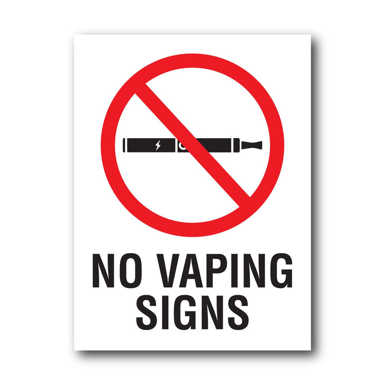 No Vaping Signage – New Signs