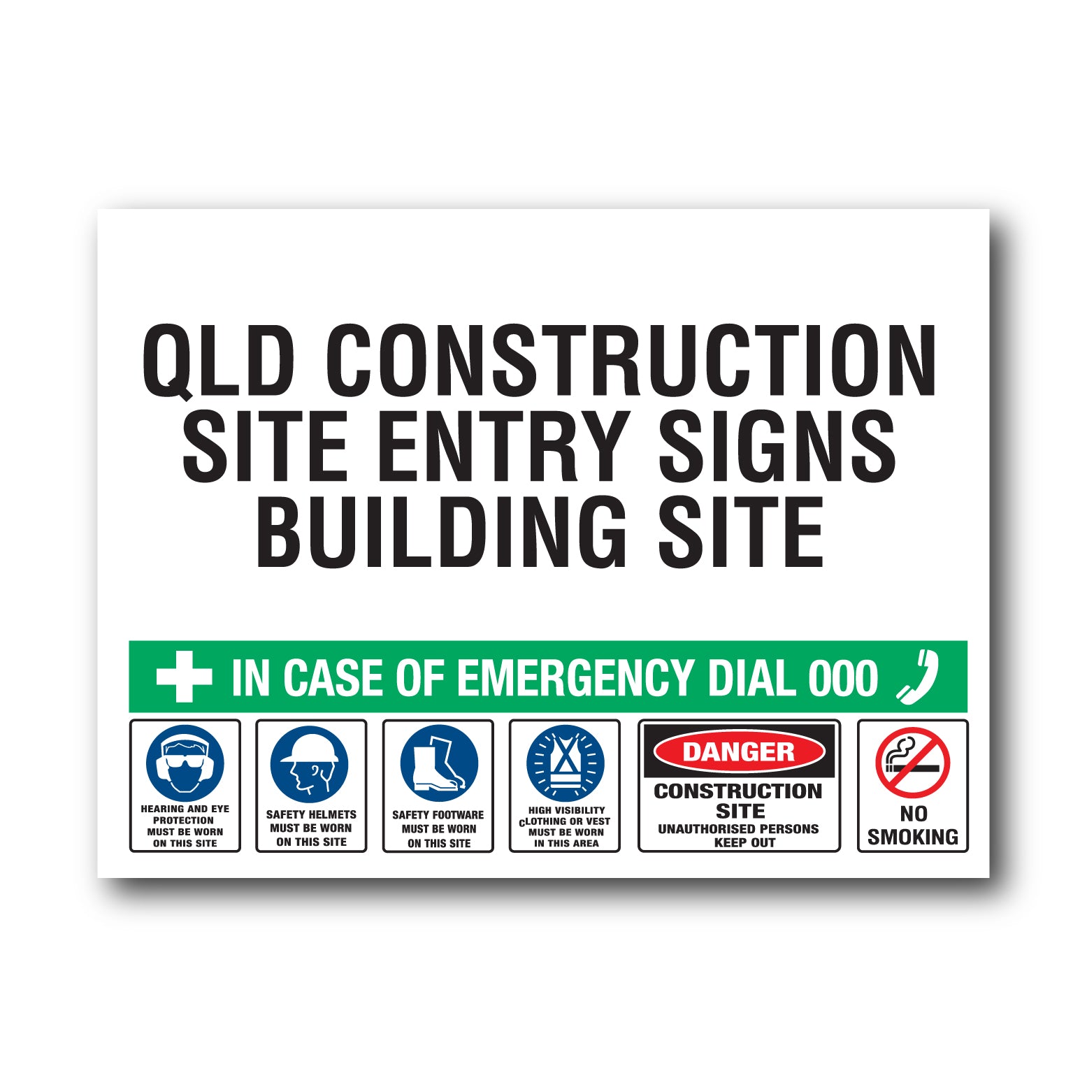 QLD Construction Site Entry Signs - Building Site Signage – New Signs