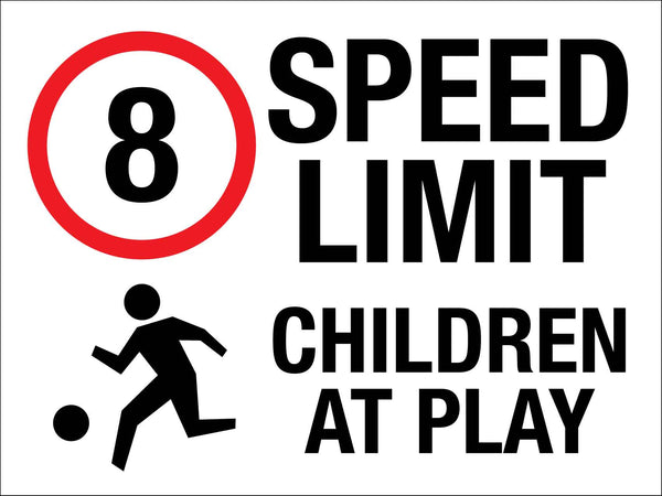 8km Speed Limit Children At Play Wheelie Bin Stickers – New Signs