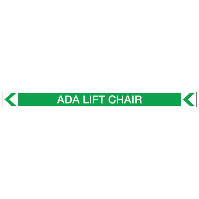 Pool/Spa - ADA Lift Chair (Left) - Pipe Marker Sticker – New Signs