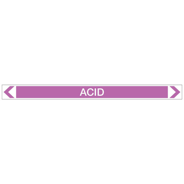 Alkalis / Acids - Acid - Pipe Marker Sticker – New Signs