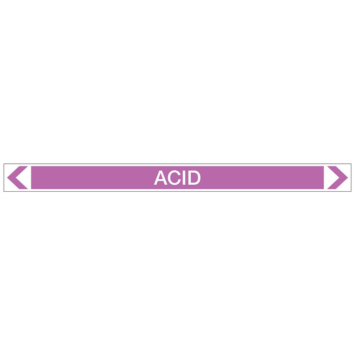 Alkalis / Acids - Acid - Pipe Marker Sticker – New Signs