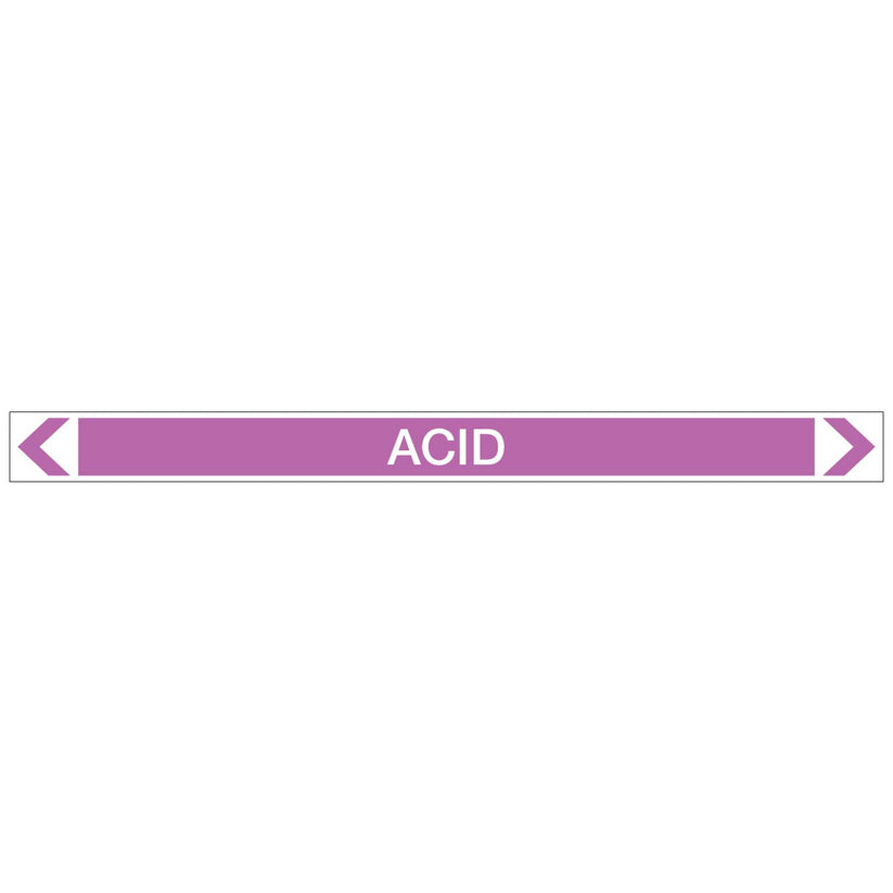 Alkalis / Acids - Acid - Pipe Marker Sticker – New Signs