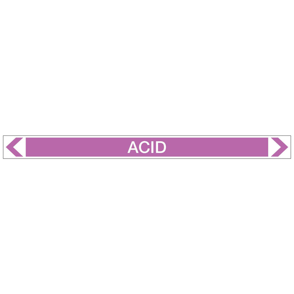 Alkalis / Acids - Acid - Pipe Marker Sticker – New Signs