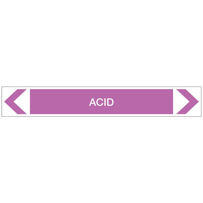 Alkalis / Acids - Acid - Pipe Marker Sticker – New Signs
