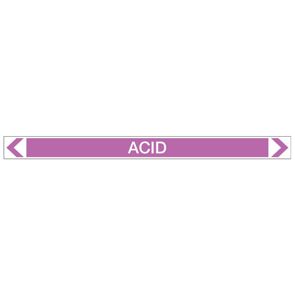 Alkalis / Acids - Acid - Pipe Marker Sticker – New Signs