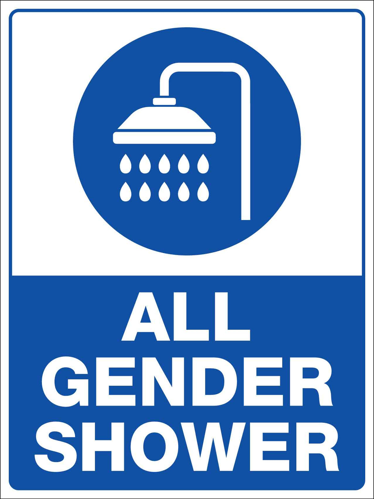 All Gender Shower Sign – New Signs