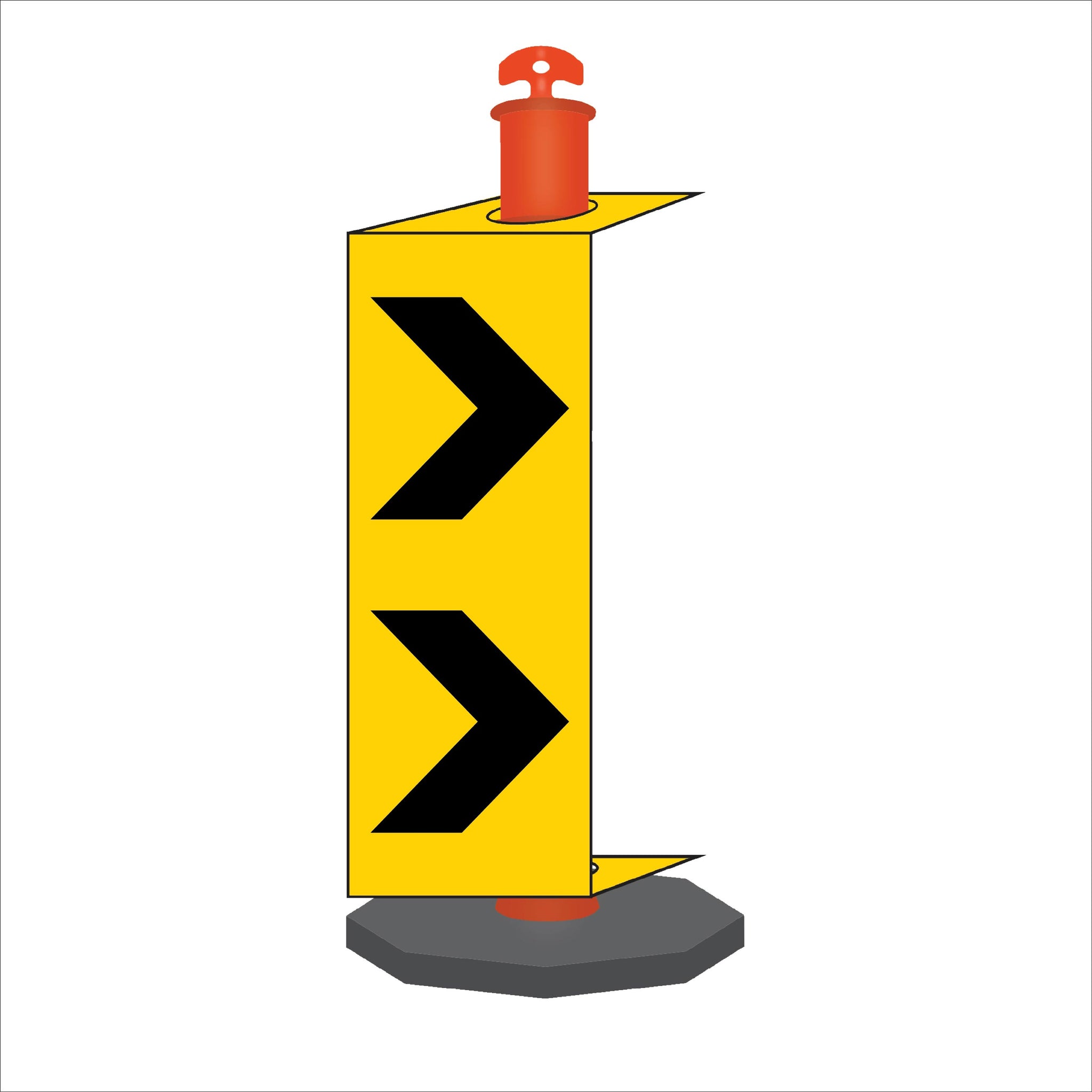 Right Arrow - Corflute Bollard Traffic Signs – New Signs