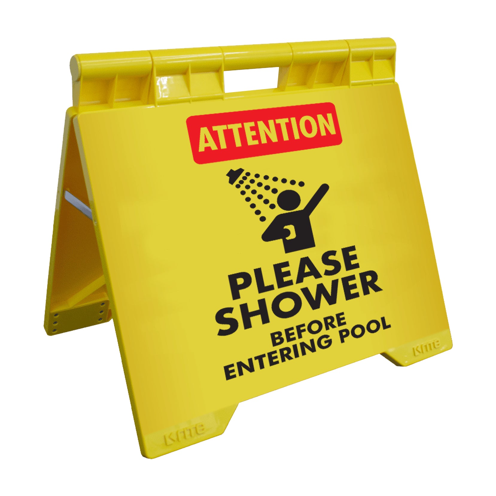 Attention Please Shower Before Entering Pool - Evarite A-Frame Sign ...