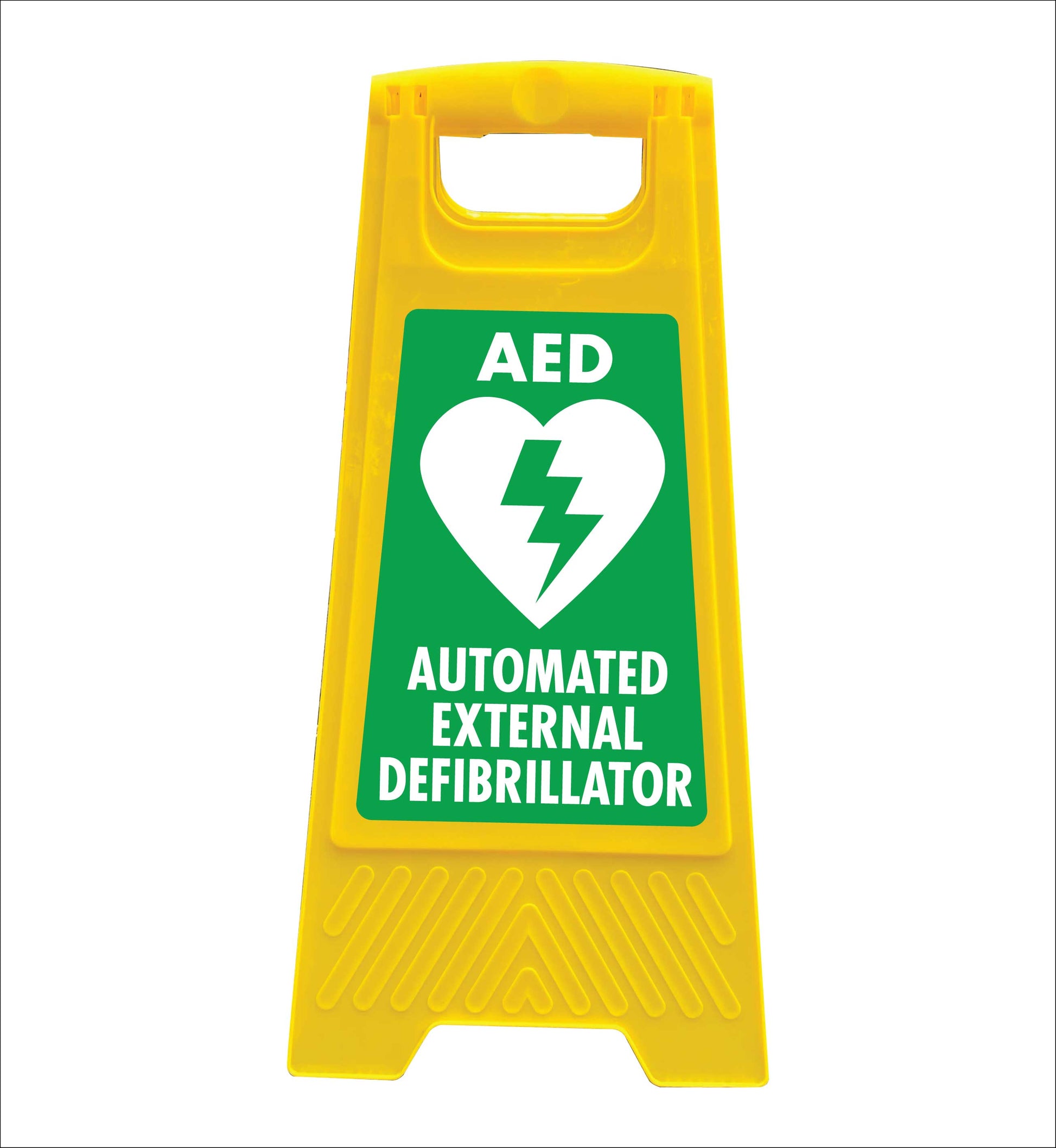 Yellow A-Frame - Automated External Defibrillator – New Signs