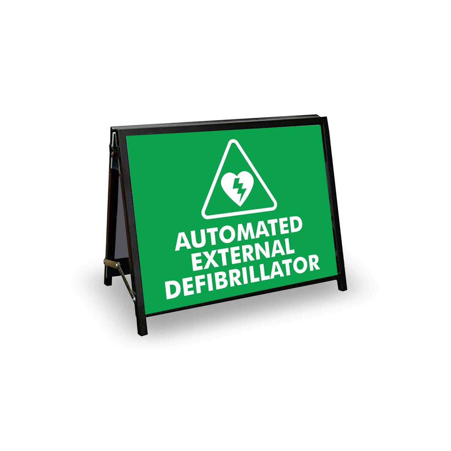 A-Frame Landscape Black - Automated External Defibrillator Triangle Co ...