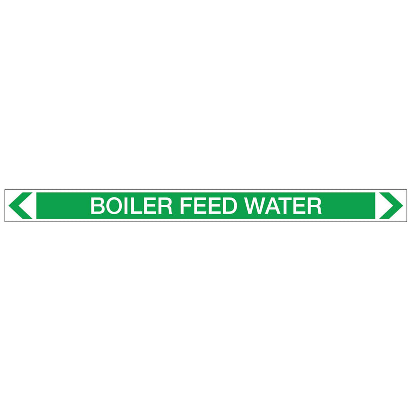 Water - Boiler Feed Water - Pipe Marker Sticker – New Signs