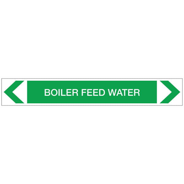 Water - Boiler Feed Water - Pipe Marker Sticker – New Signs
