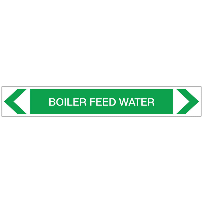 Water - Boiler Feed Water - Pipe Marker Sticker – New Signs