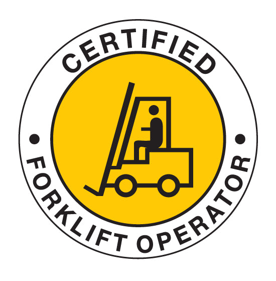 CERTIFIED FORKLIFT OPERATOR Hard Hat Stickers – New Signs