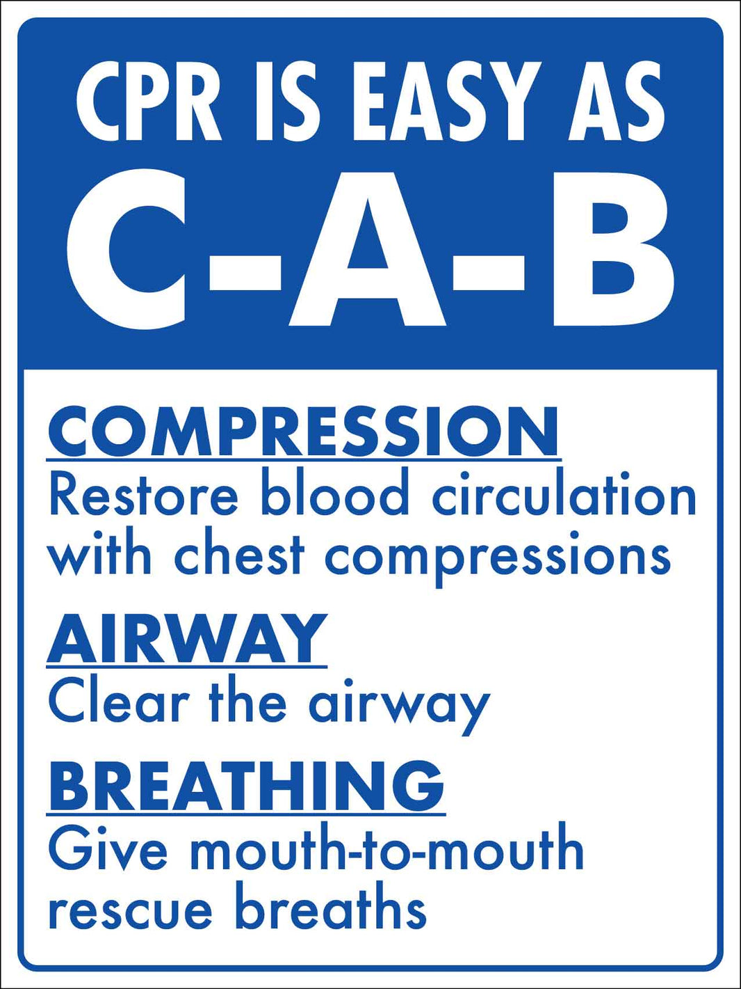CPR Signs and Resuscitation Signage Australia – New Signs