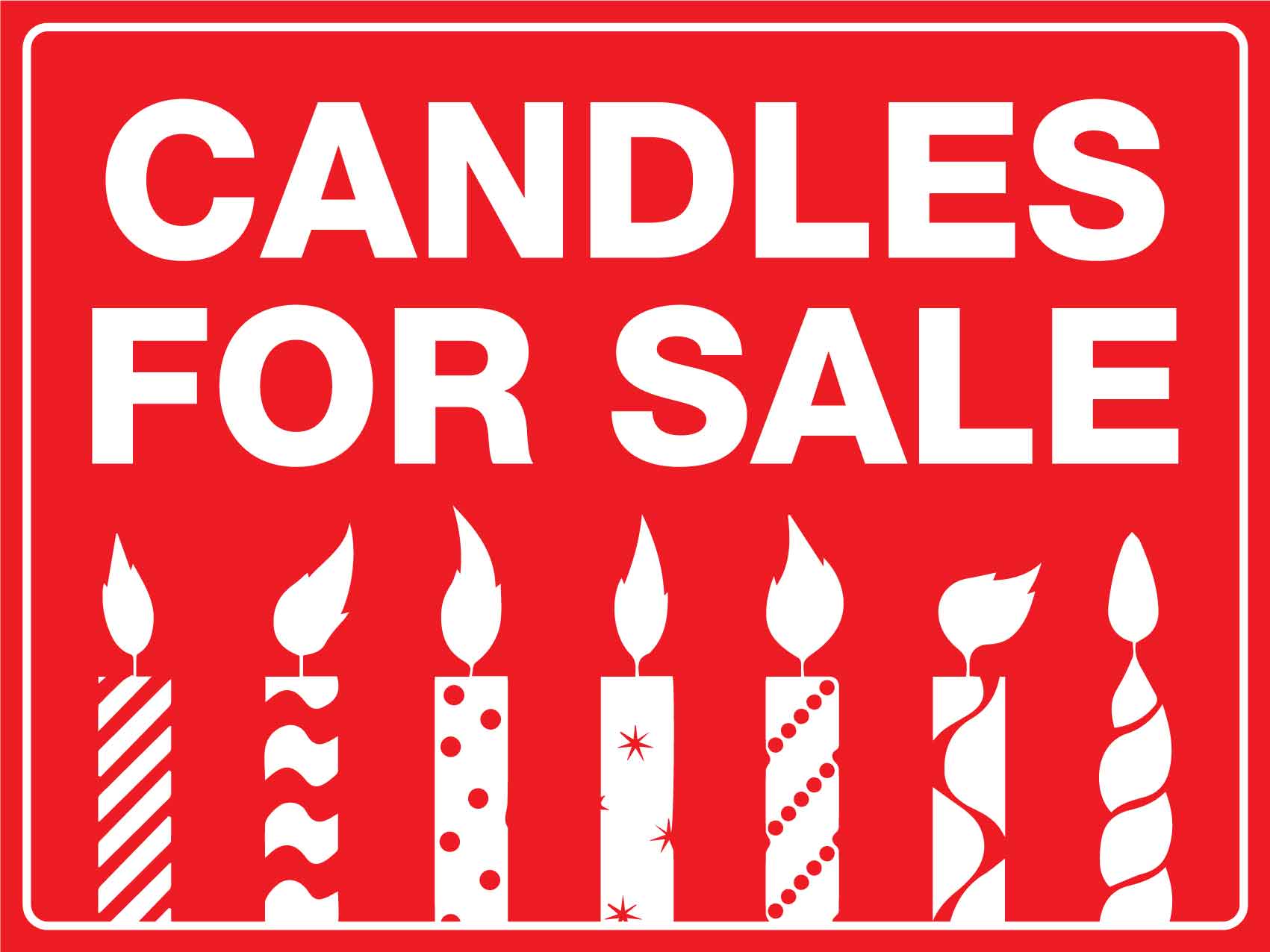Candles For Sale Sign – New Signs