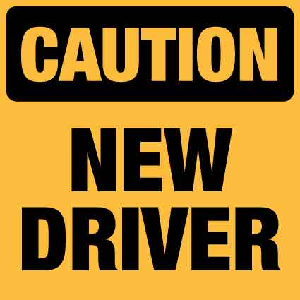 Caution New Driver Magnetic Vehicle Sign – New Signs