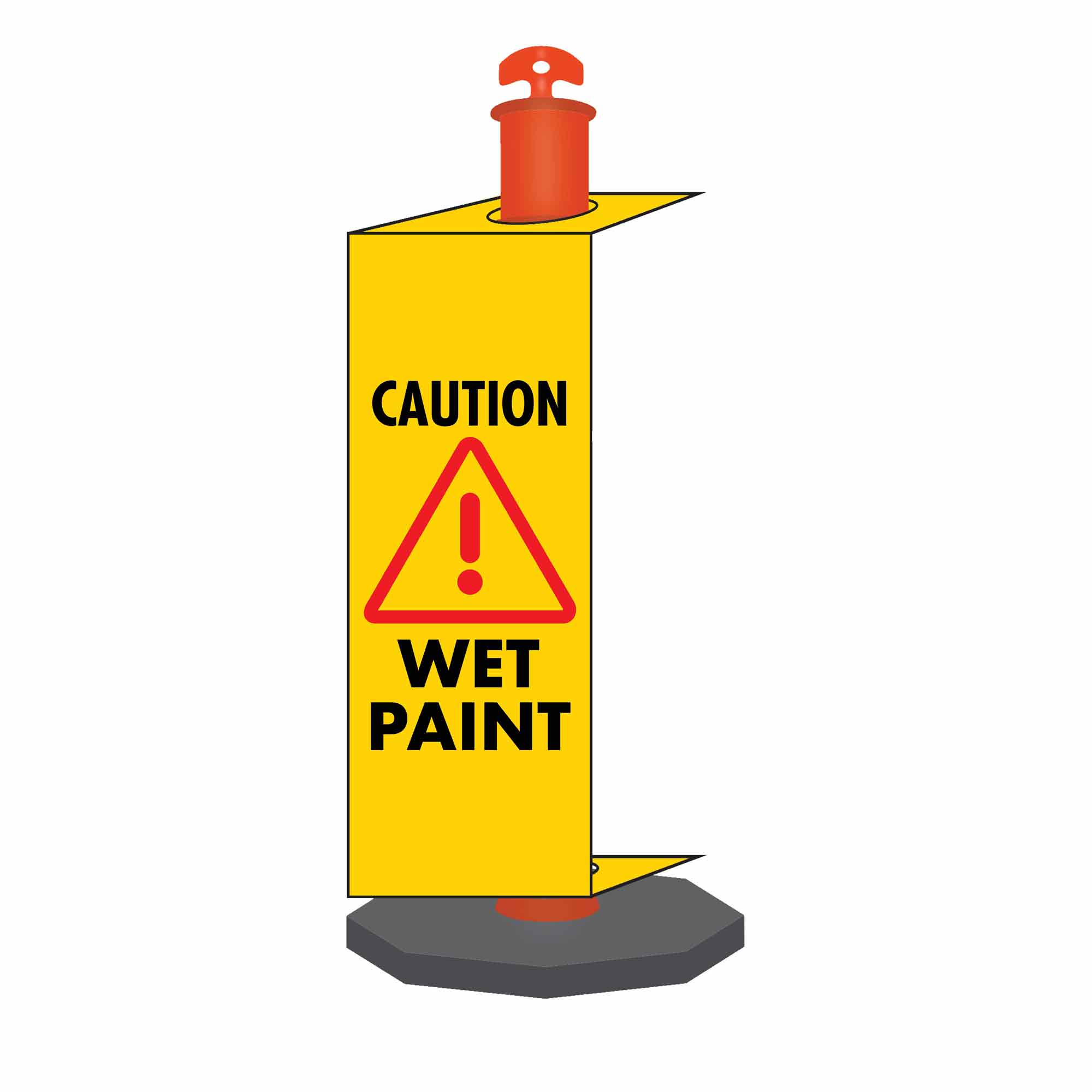 Caution Wet Paint - Corflute Bollard Traffic Signs – New Signs