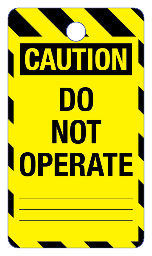 Caution Do Not Operate Lock Out Tag – New Signs