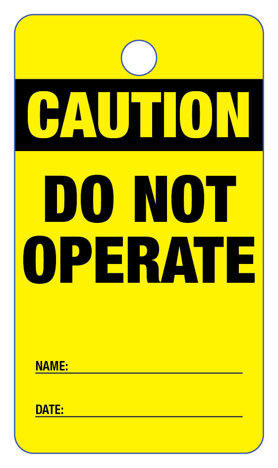 Caution Do Not Operate Plain Lock Out Tag – New Signs