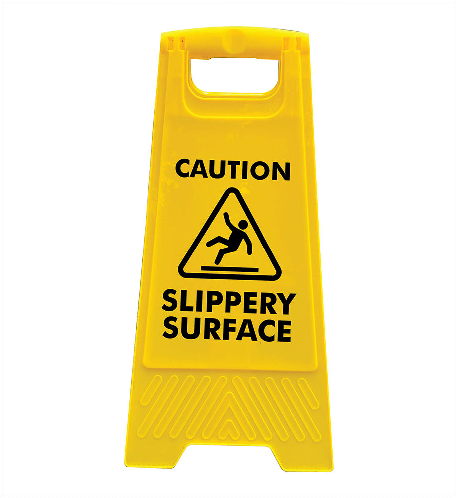 Yellow A-Frame - Caution Slippery Surface – New Signs