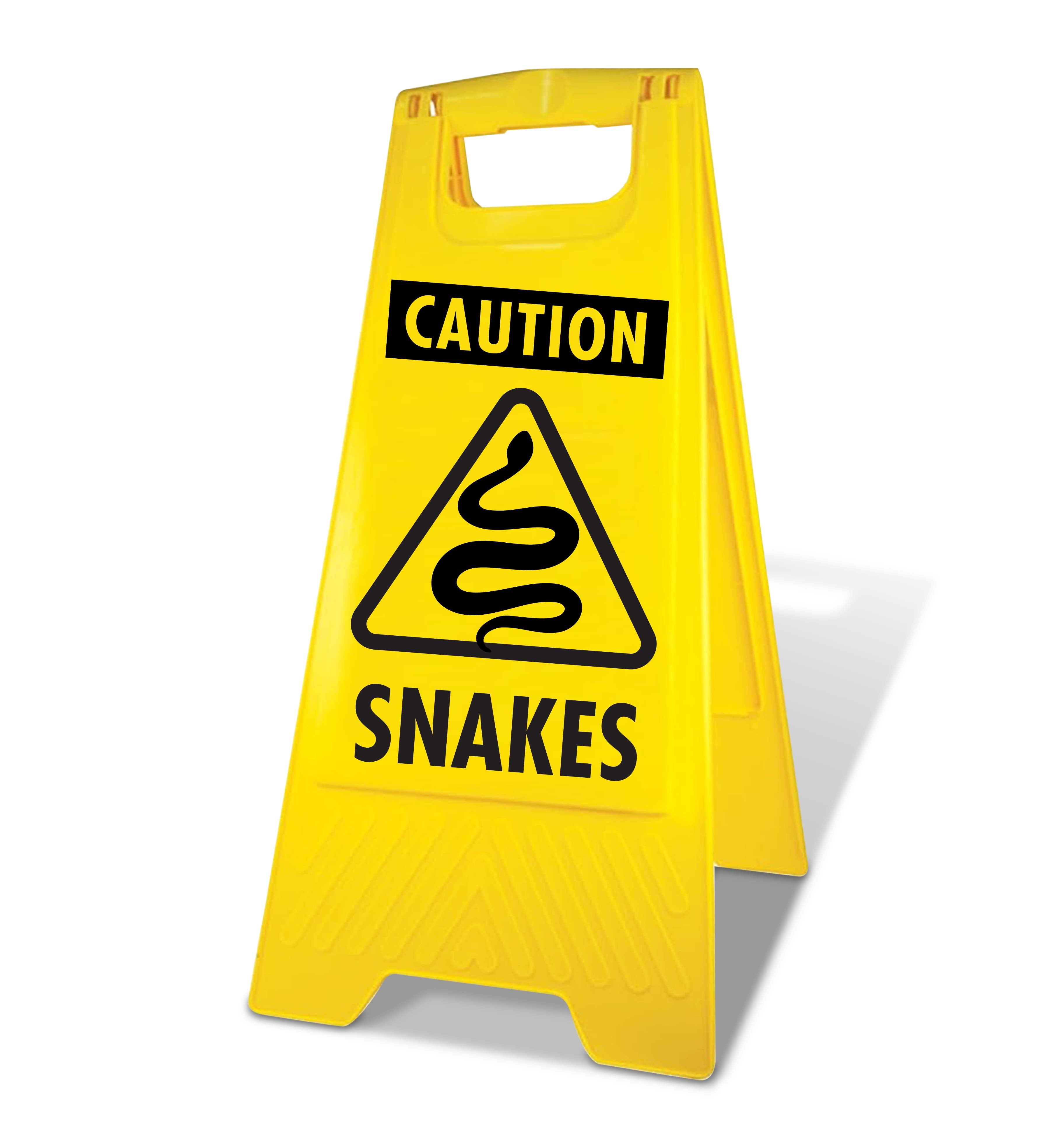Yellow A-Frame - Caution Snakes – New Signs