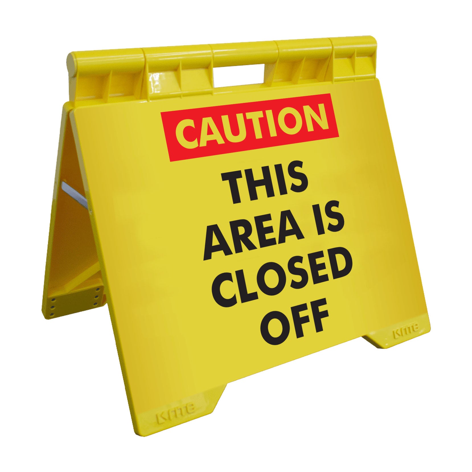 Caution This Area Is Closed Off - Evarite A-Frame Sign – New Signs