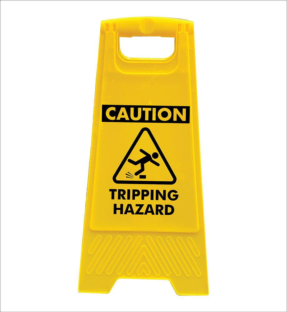Yellow A-Frame - Caution Tripping Hazard – New Signs