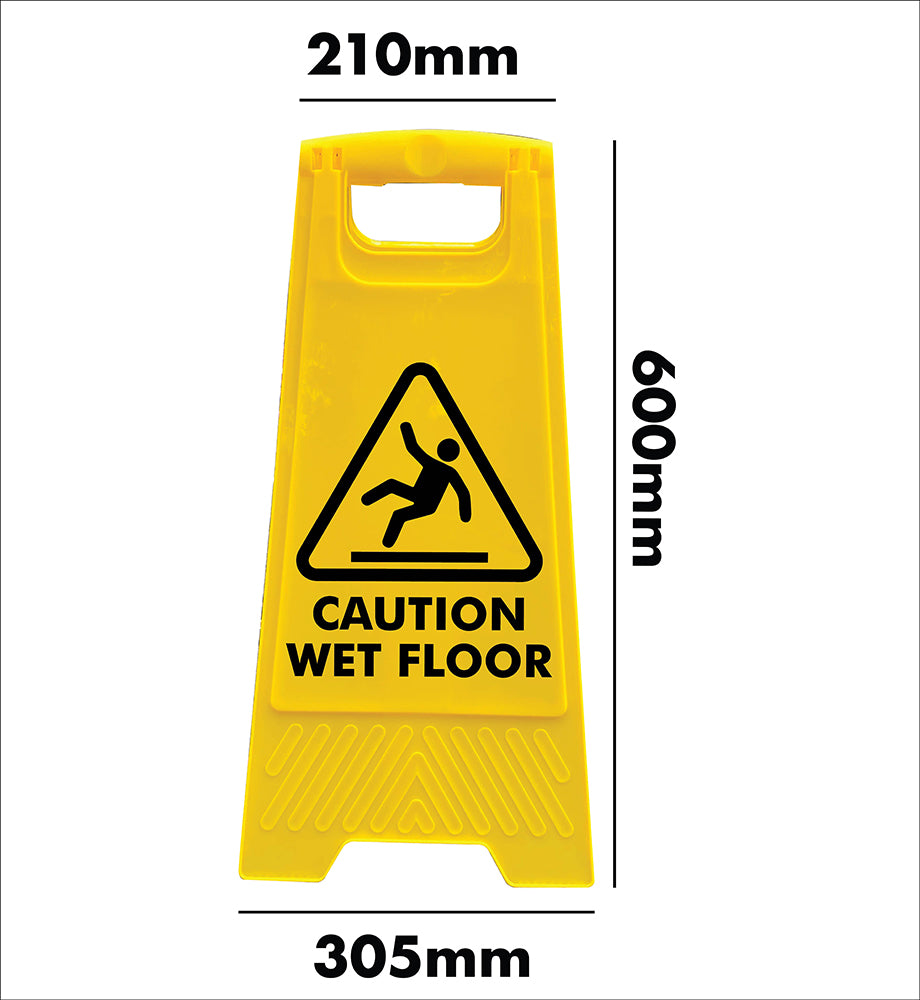 Yellow A-Frame - Caution Wet Floor Black – New Signs