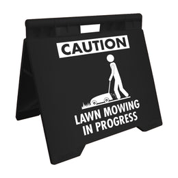 Caution Lawn Mowing In Progress - Evarite A-Frame Sign – New Signs
