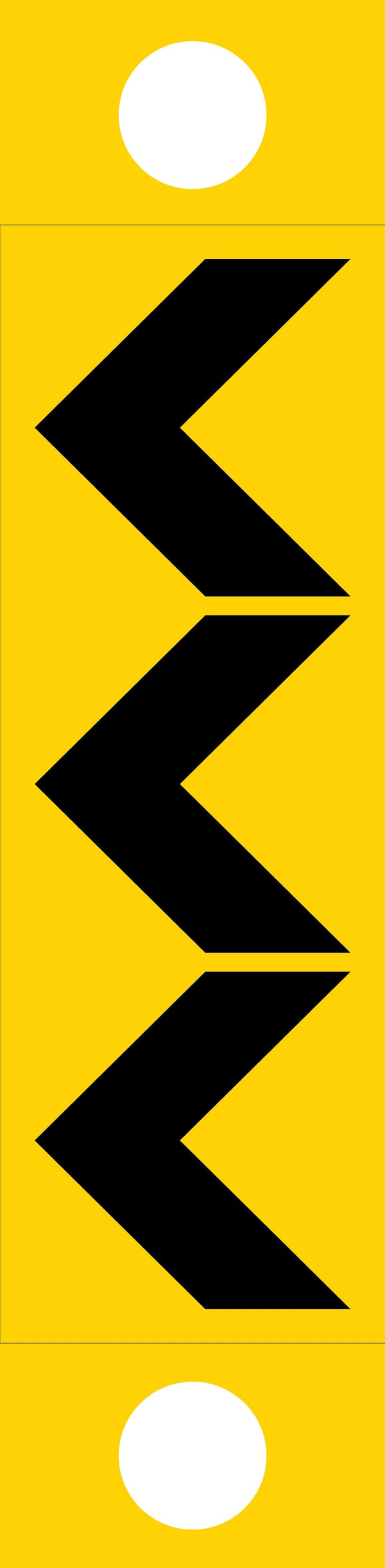 Chevron Left - Corflute Bollard Traffic Signs – New Signs