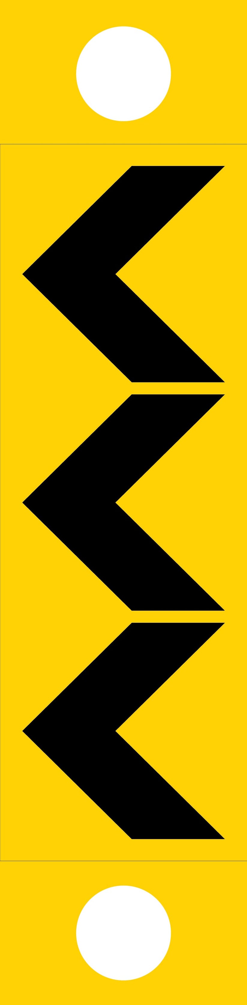 Chevron Left - Corflute Bollard Traffic Signs – New Signs