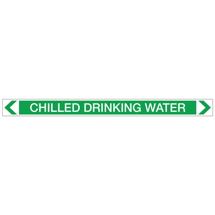 Water - Chilled Drinking Water - Pipe Marker Sticker – New Signs