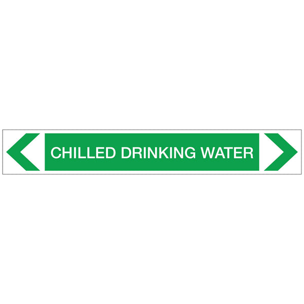 Water - Chilled Drinking Water - Pipe Marker Sticker – New Signs