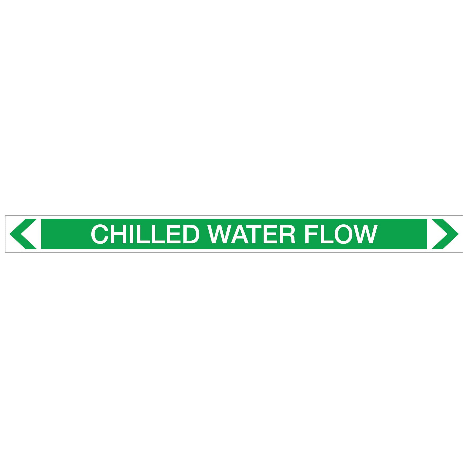 Water - Chilled Water Flow - Pipe Marker Sticker – New Signs
