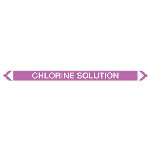Alkalis / Acids - Chlorine Solution - Pipe Marker Sticker – New Signs
